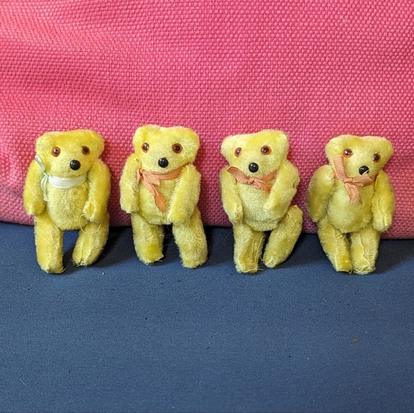 Stackman | Accents | Vintage 95s Miniature Yellow Mohair Shackman Teddy ...